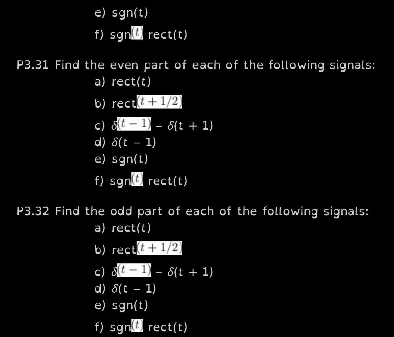 Solved P3.43 Find the cumulative integral of the signal | Chegg.com