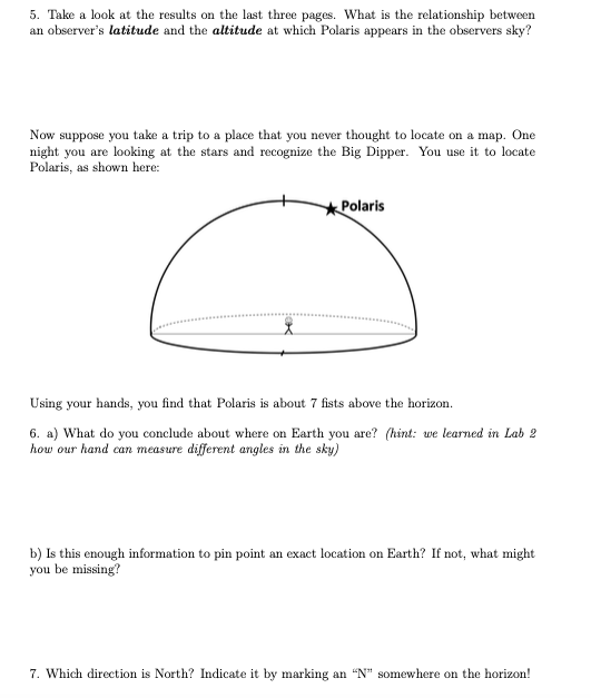 4. The Altitude of Polaris at San Francisco Finally, | Chegg.com