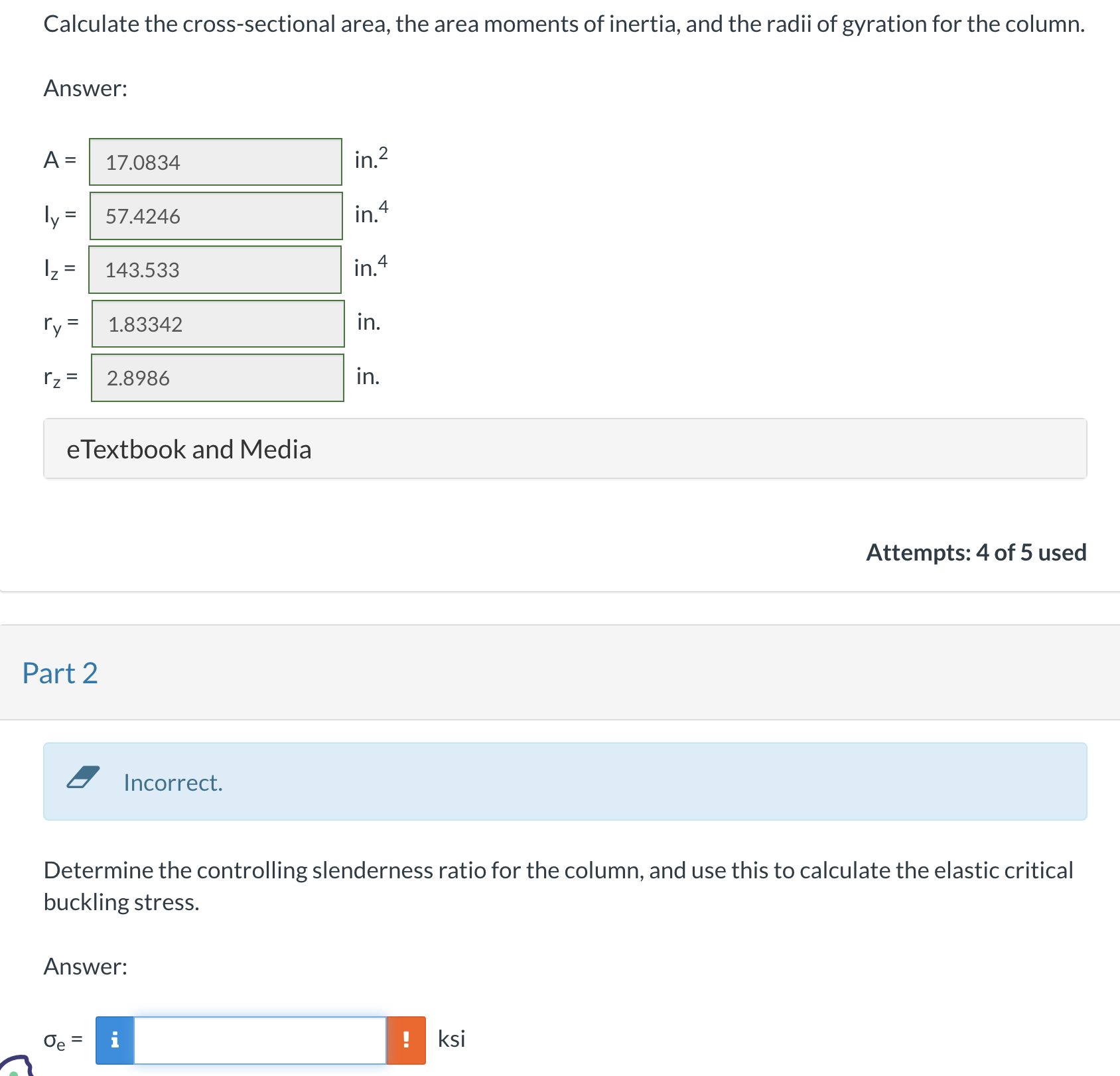 Solved The structural steel column is fixed at its base and | Chegg.com