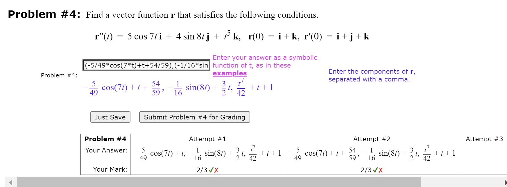 Solved Problem 4 Find A Vector Function R ﻿that Satisfies