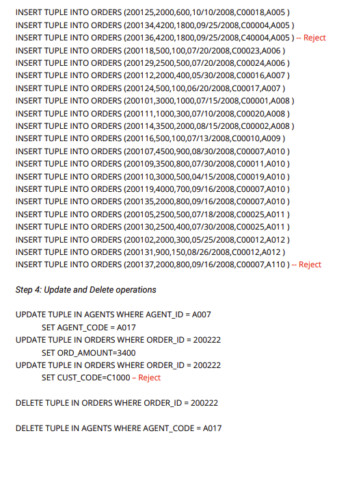 Solved Implement a minimal relational model emulator using | Chegg.com