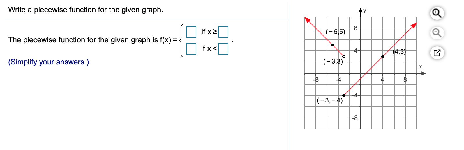 Solved Make a table listing ordered pairs that satisfy the | Chegg.com