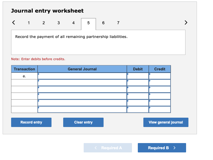 Solved Journal entry worksheet 56 Record the payment of the | Chegg.com