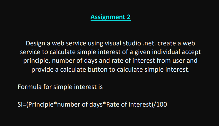 Solved Assignment 2 Design a web service using visual studio | Chegg.com