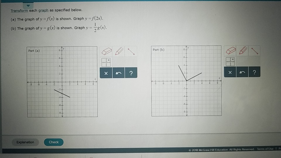 Solved Transform each graph as specified below. (a) The | Chegg.com