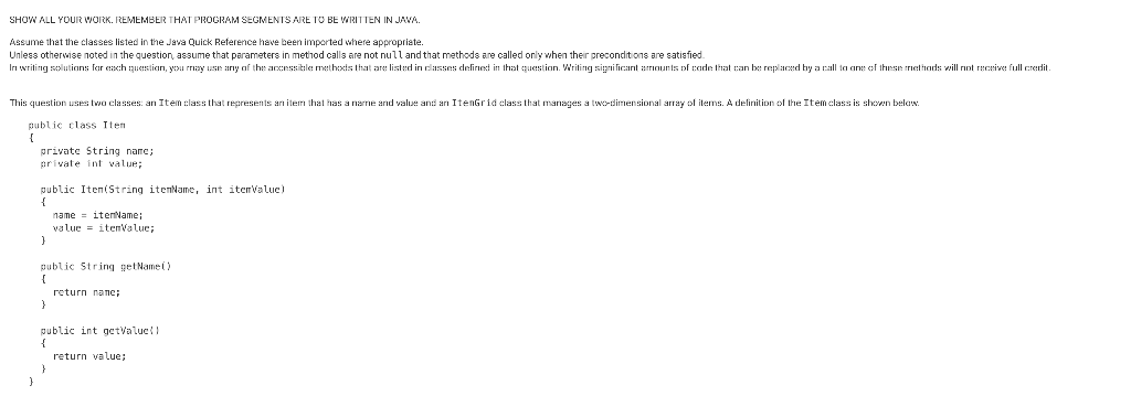 SHOW ALL YOUR WORK. REMEMBER THAT PROGRAM SEGMENTS | Chegg.com
