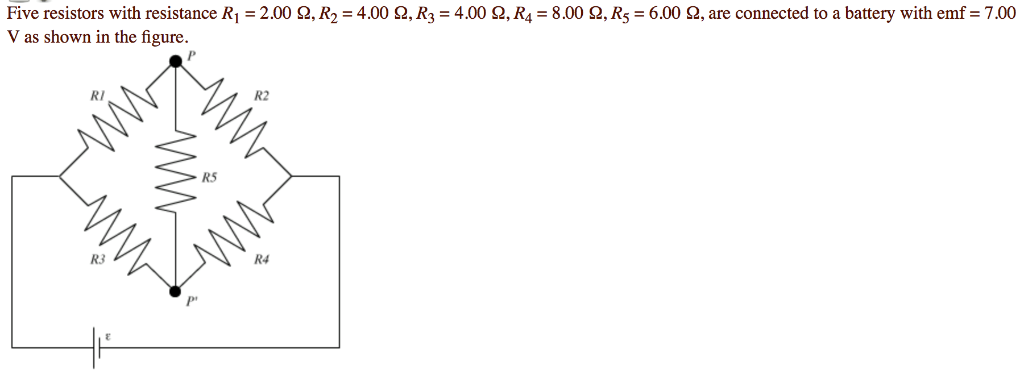 Solved Find the current in R1, R2, R3, R4, and R5. And find | Chegg.com