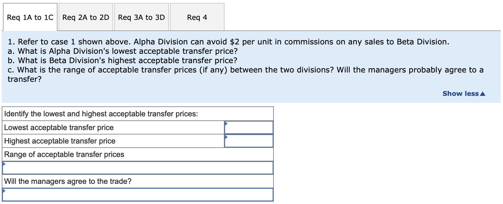 Solved Alpha and Beta are divisions within the same company. | Chegg.com