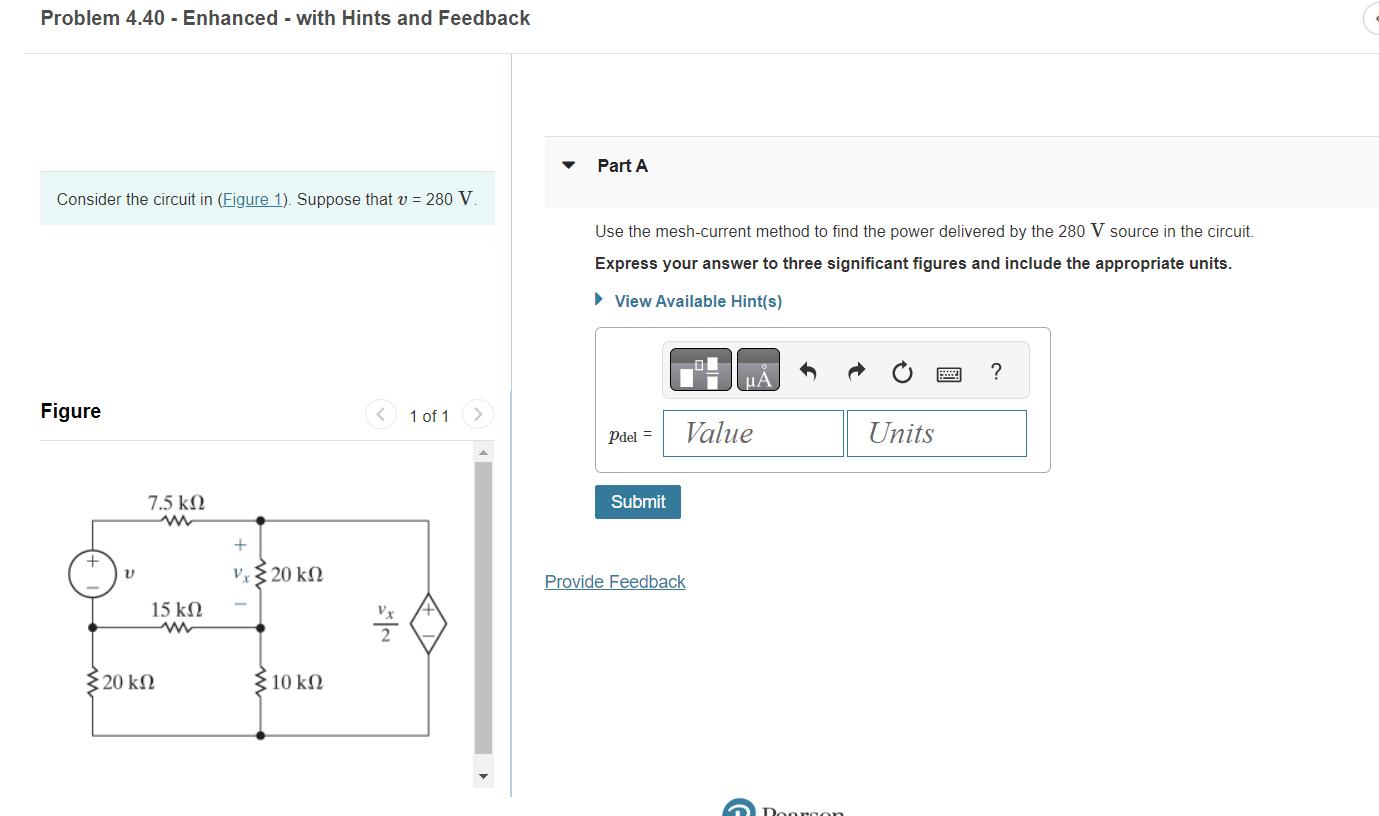 Solved Problem 4.40 - Enhanced - with Hints and Feedback | Chegg.com