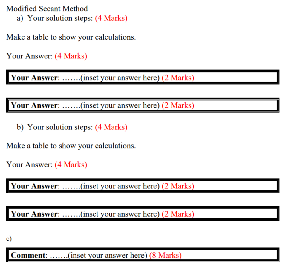 Solved Solve the following equation using Newton-Raphson (20 | Chegg.com