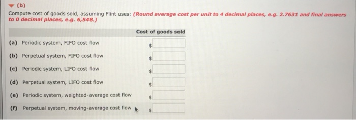 Solved Problem 8-6 (Part Level Submission) Flint Company is | Chegg.com