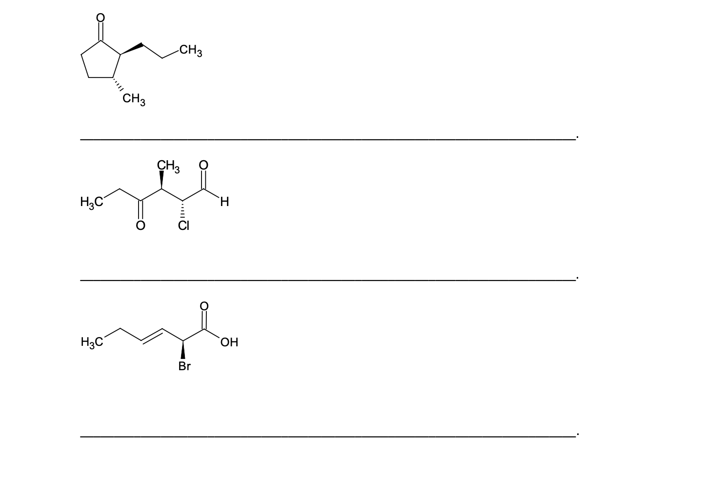 Solved what are the iupac names | Chegg.com