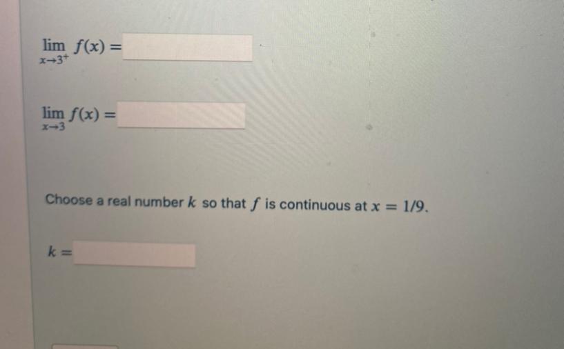 Solved Let f(x)=⎩⎨⎧kx−2xx−3x2−2x−3 for for for | Chegg.com