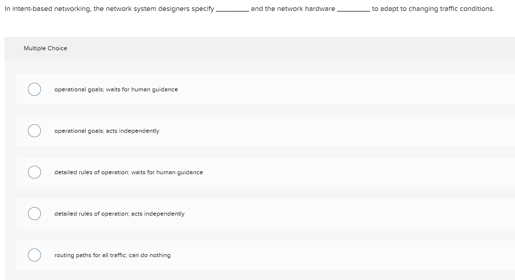 Solved In intent-based networking, the network system | Chegg.com