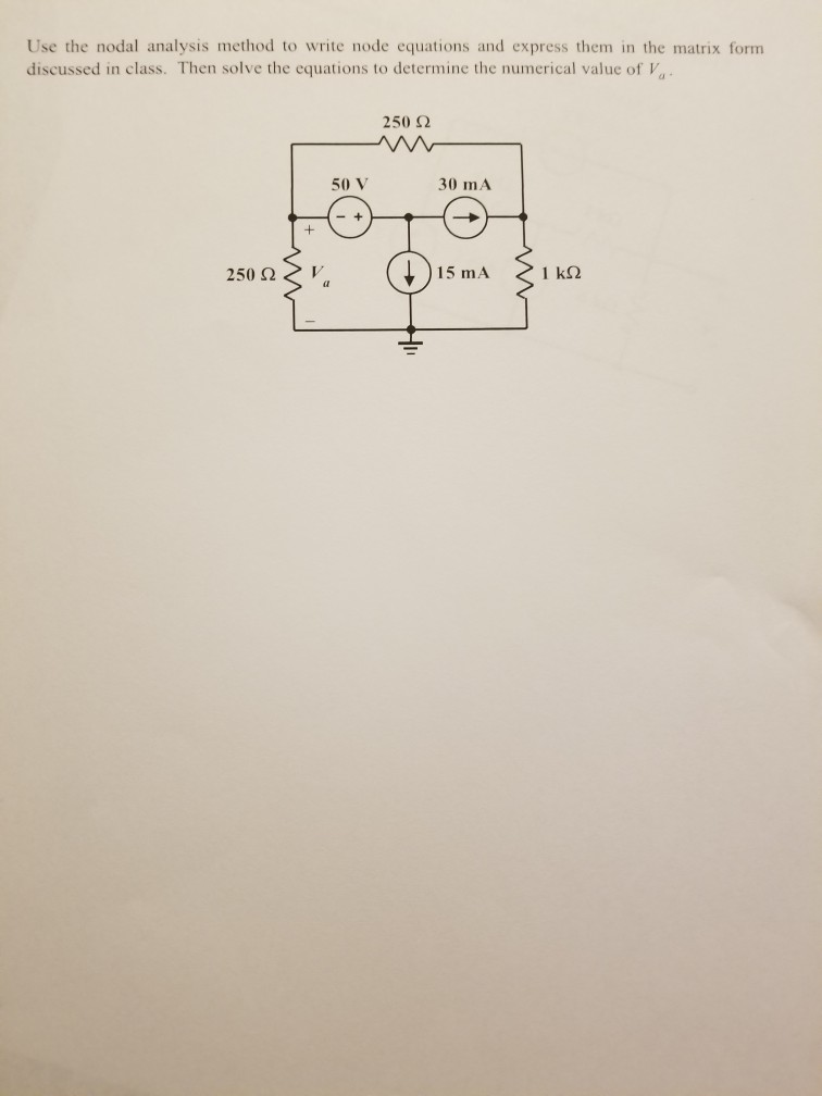 Solved Use the nodal analysis method to write node equations | Chegg.com