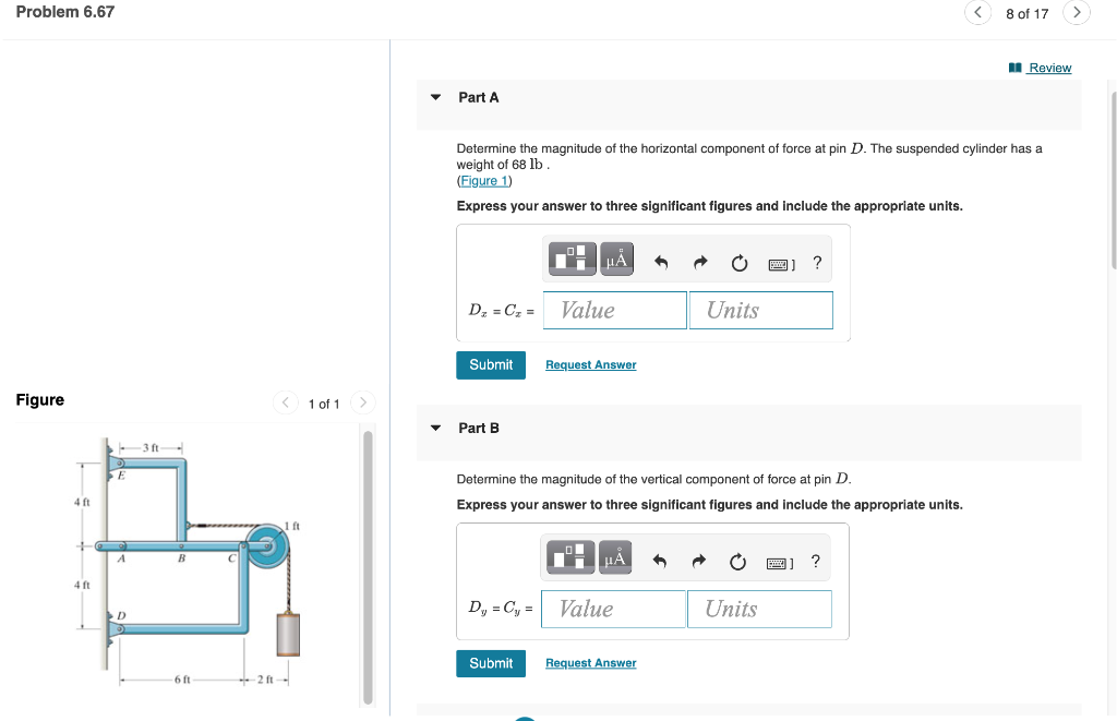 Solved Determine the magnitude of the horizontal component | Chegg.com