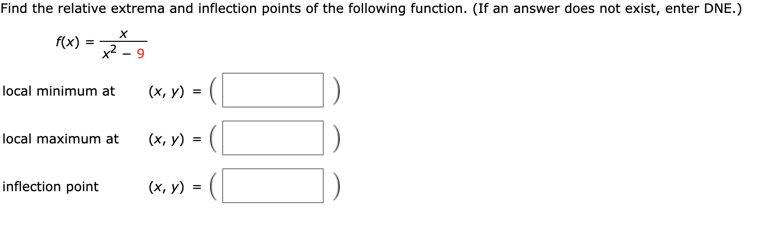 Solved Find the relative extrema and inflection points of | Chegg.com