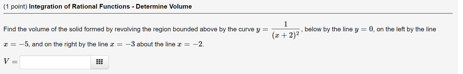 Solved (1 point) Integration of Rational Functions - | Chegg.com