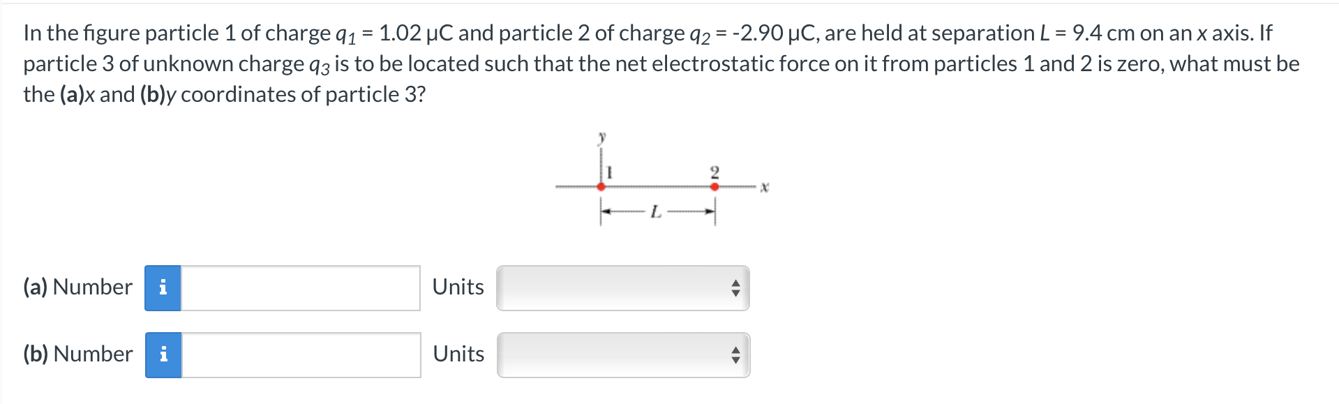 Solved In the figure particle 1 of charge q1=1.02μC and | Chegg.com