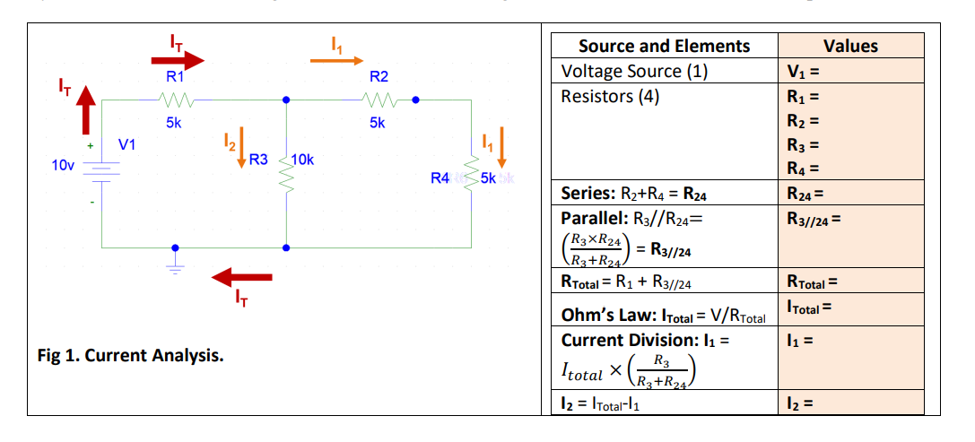 Solved Fig 1. Current Analysis. | Chegg.com