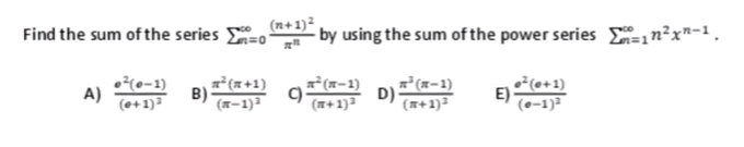 Solved Find the sum of the series ∑n=0∞πn(n+1)2 by using the | Chegg.com