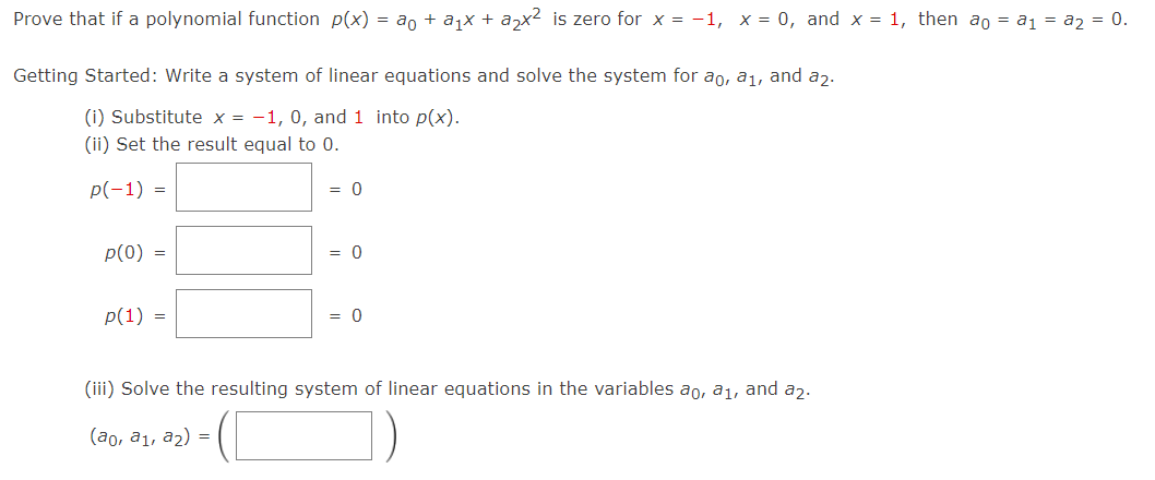 Solved Prove that if a polynomial function p(x) = 20 + a2x + | Chegg.com