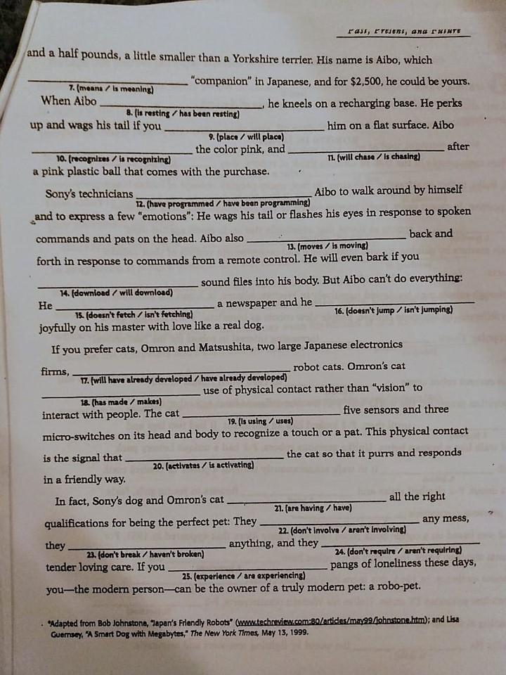 Solved PAST, PRESENT, AND FUTURE USING VERB TENSES Read this | Chegg.com