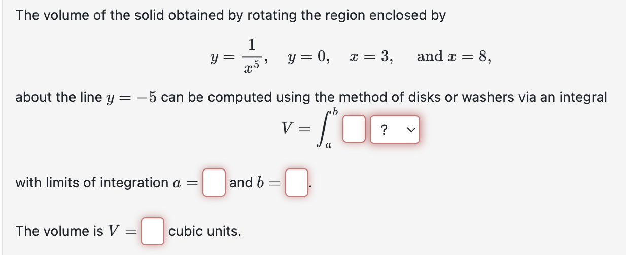 Solved The volume of the solid obtained by rotating the | Chegg.com