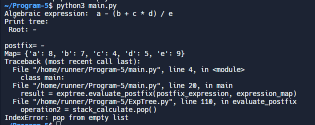 Solved in.py ⊟×2 node.py ×2 ExpTree.py ×+ n.py > ε8 main > | Chegg.com
