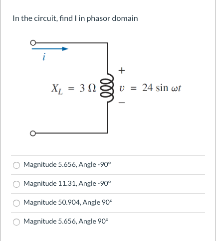 Solved In the circuit, convert va from time domain to phasor | Chegg.com