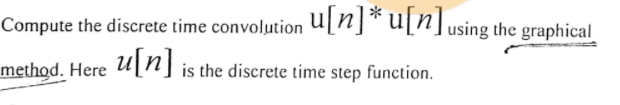 Solved Compute the discrete time convolution u[n]* u[n] | Chegg.com