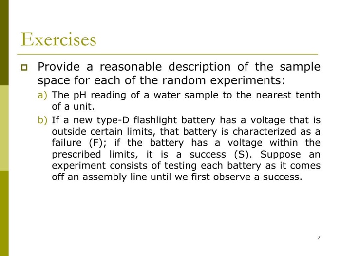 Solved Provide a reasonable description of the sample space | Chegg.com