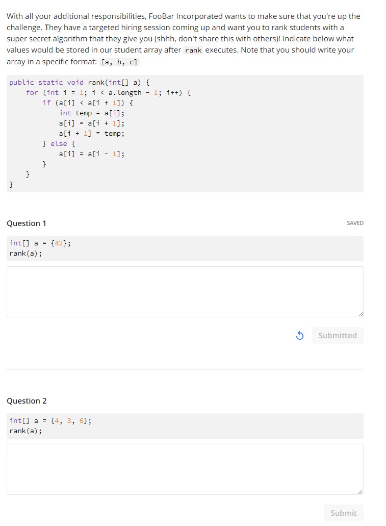 Solved With all your additional responsibilities, FooBar | Chegg.com