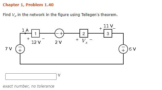 Solved Chapter 1, Problem 1.40 Find V, in the network in the | Chegg.com