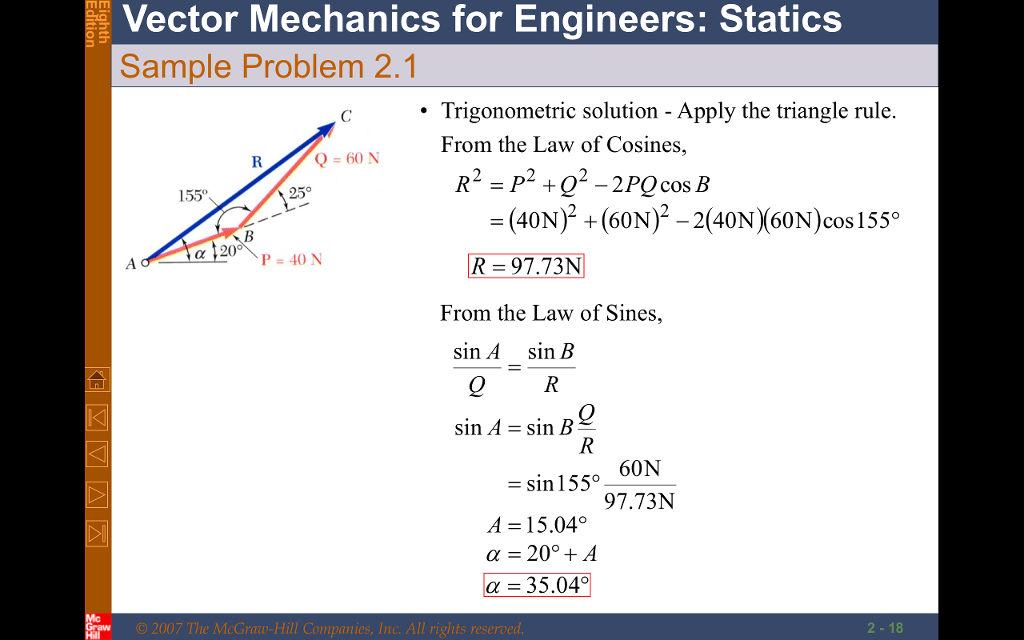 Solved Vector Mechanics for Engineers: Statics Sample | Chegg.com