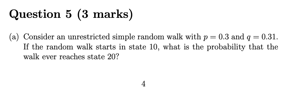 Solved Question 5 (3 marks) = (a) Consider an unrestricted | Chegg.com