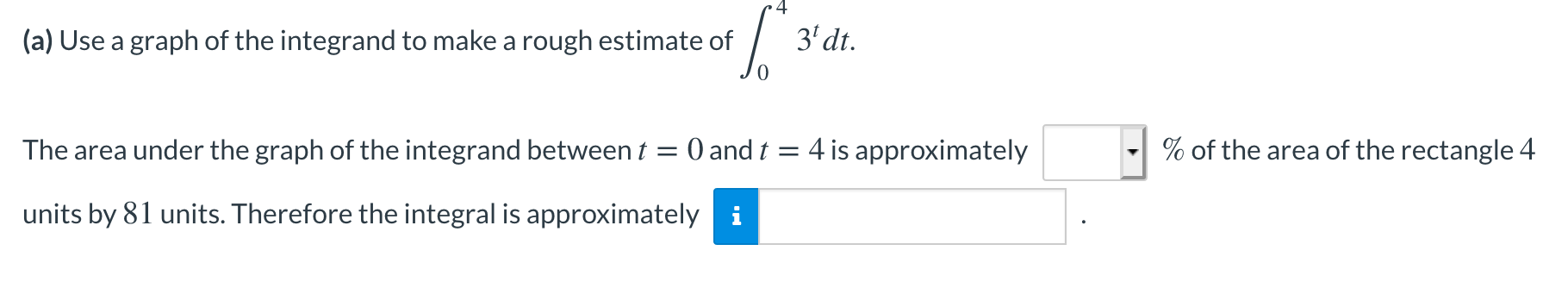 Solved (a) Use a graph of the integrand to make a rough | Chegg.com