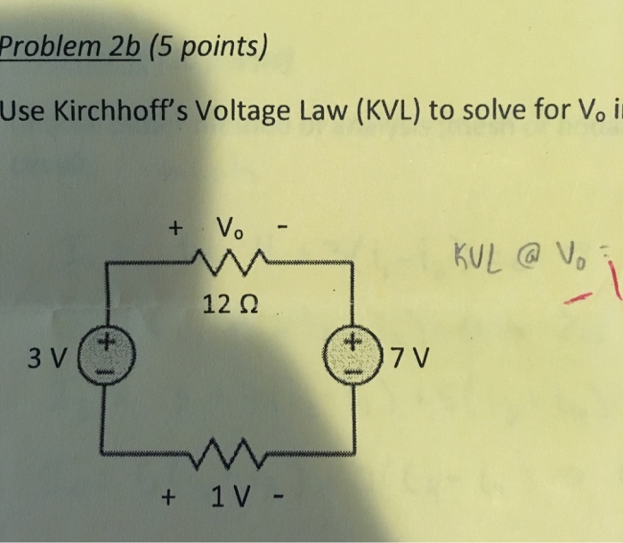 Solved Use Kirchhoff's Voltage Law (KVL) to solve for V_o | Chegg.com