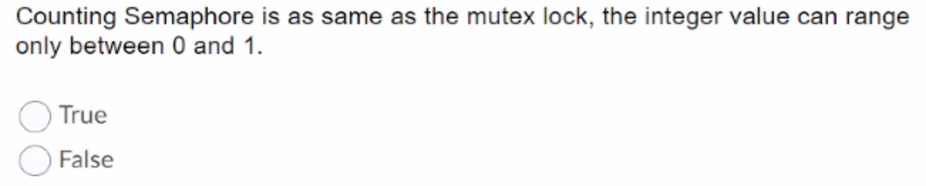 Solved Counting Semaphore is as same as the mutex lock, the | Chegg.com
