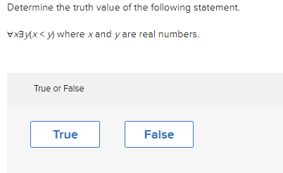 Solved Determine the truth value of the following statement. | Chegg.com