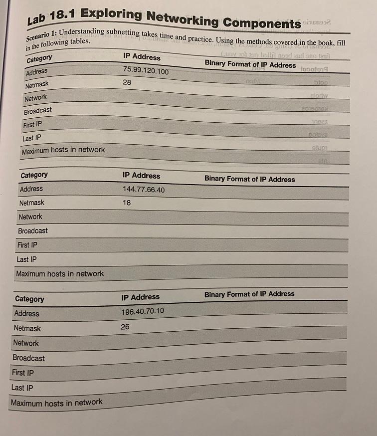 Solved I am in need of help with this lab 18.1 Exploring | Chegg.com