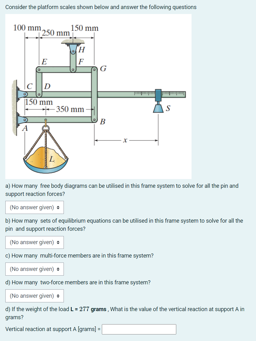 Solved Consider the platform scales shown below and answer | Chegg.com