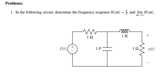 Solved Problems: 1. In the following circuit, determine the | Chegg.com