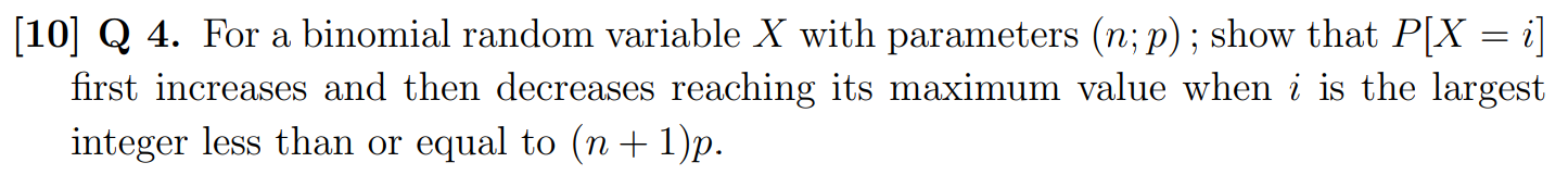 Solved For a binomial random variable X with parameters (n; | Chegg.com