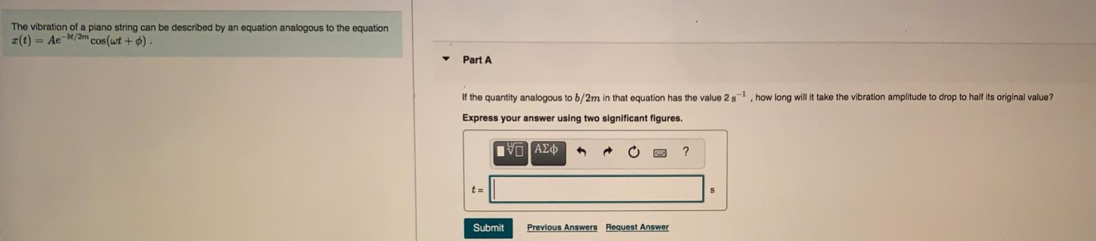 Solved The vibration of a piano string can be described by | Chegg.com