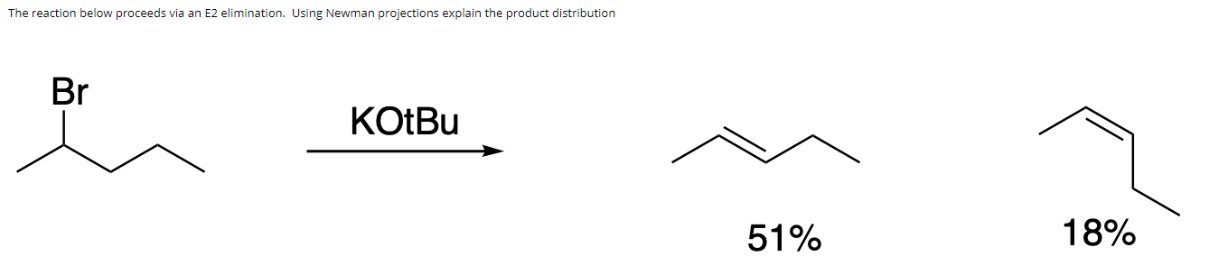 Solved The reaction below proceeds via an E2 elimination. | Chegg.com
