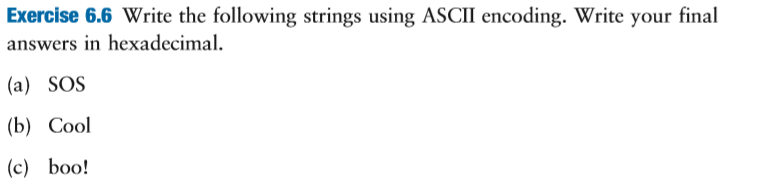 Solved Exercise 66 Write The Following Strings Using Ascii 0335