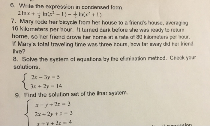 Solved 6. Write the expression in condensed form. | Chegg.com