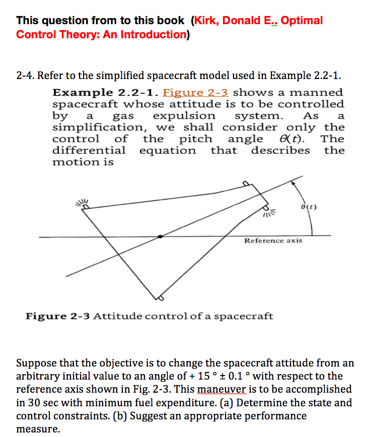Solved This question from to this book (Kirk, Donald E.. | Chegg.com