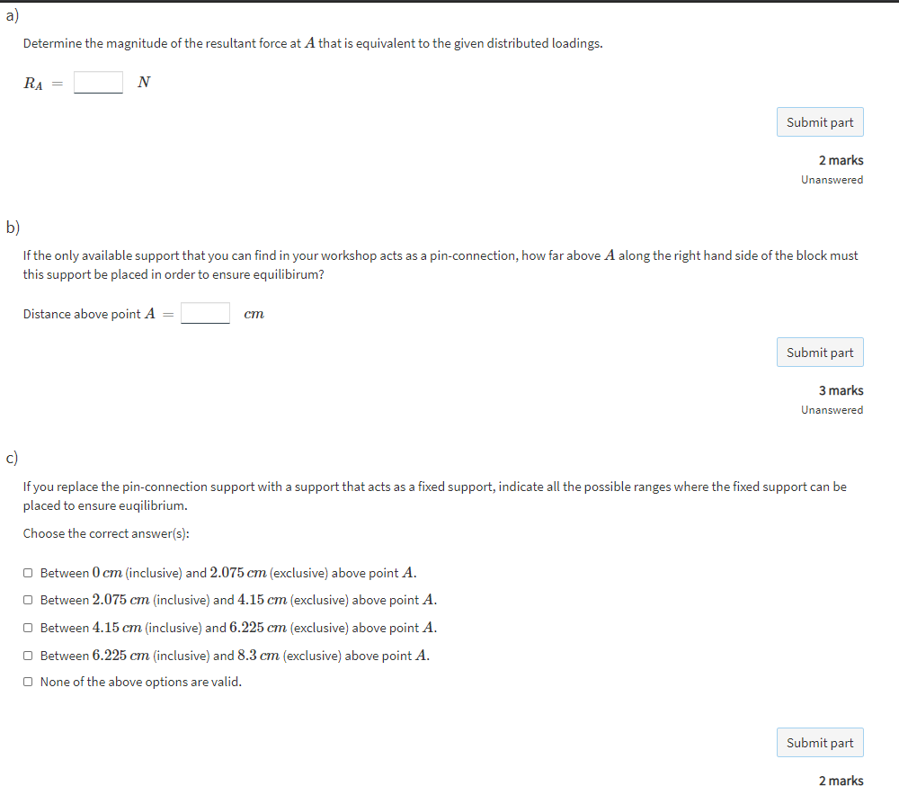 Solved A semicircular and two rectangular distributed | Chegg.com